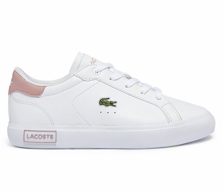 Kids Lacoste Powercourt 0721 1 SUC (White/Light Pink) – ShoeGrab