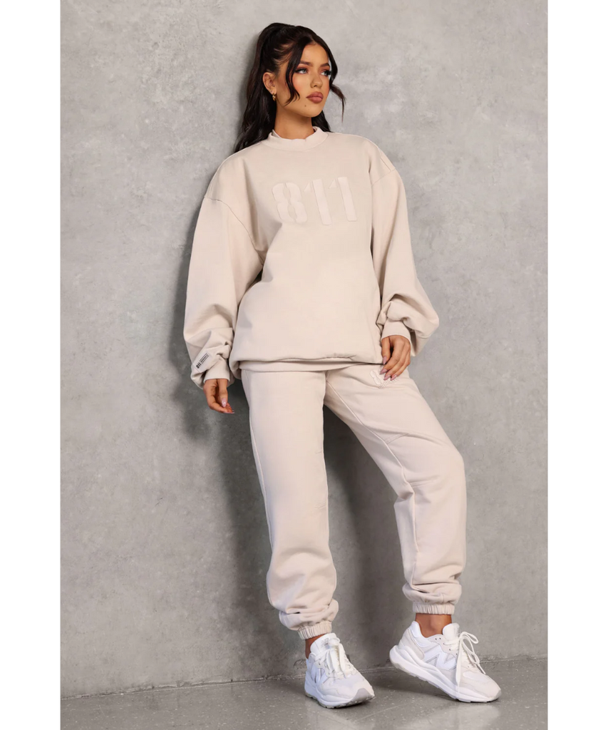 Official 811 Originals Unisex Signature Logo Pants (Beige) at ShoeGrab