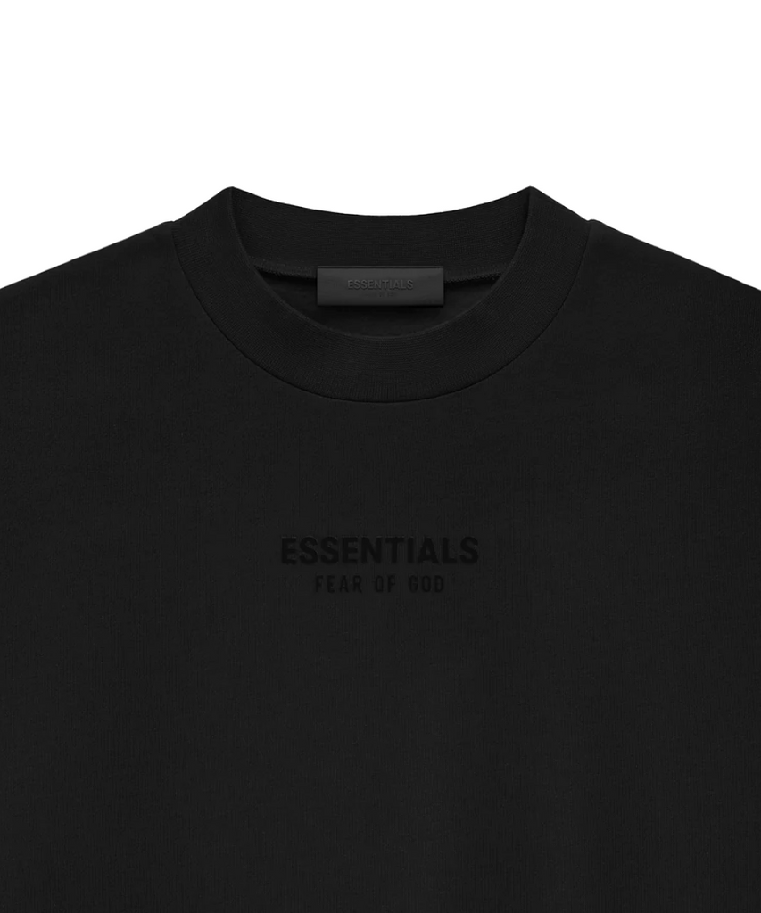 Official Fear Of God ESSENTIALS Tee FW23 in Jet Black at ShoeGrab