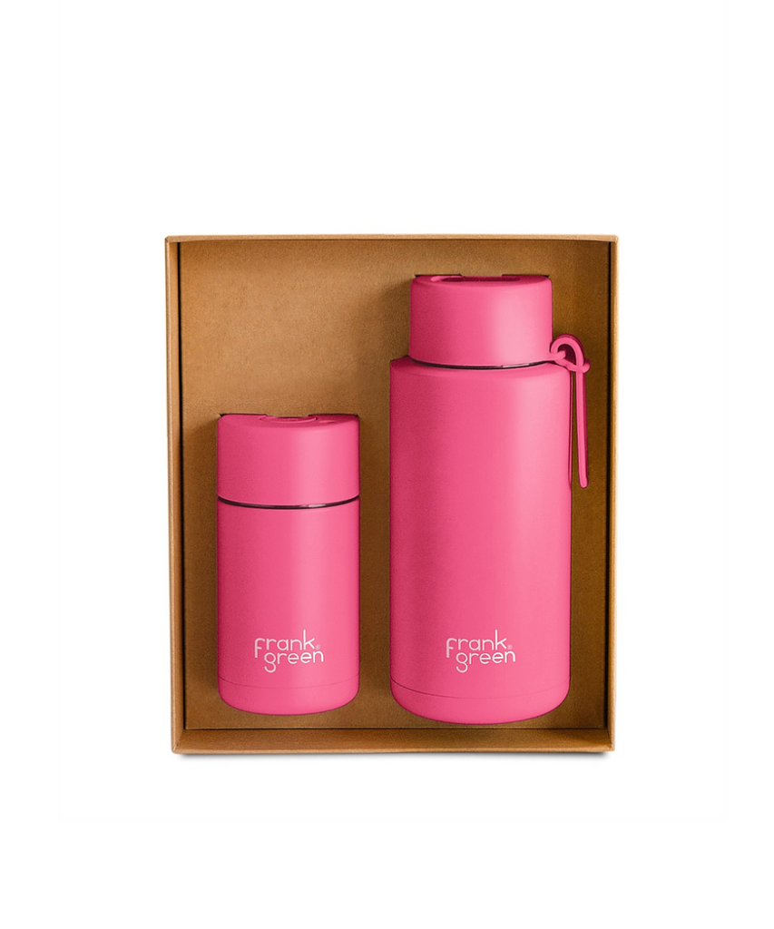Official Frank Green Essential Gift Set Large in Neon Pink at ShoeGrab