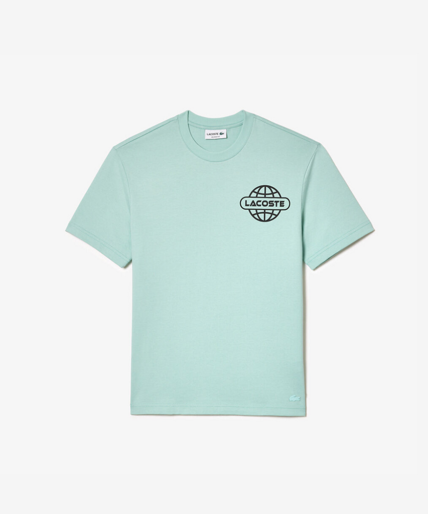Official Lacoste Active Back Graphic Tee in Mint at ShoeGrab