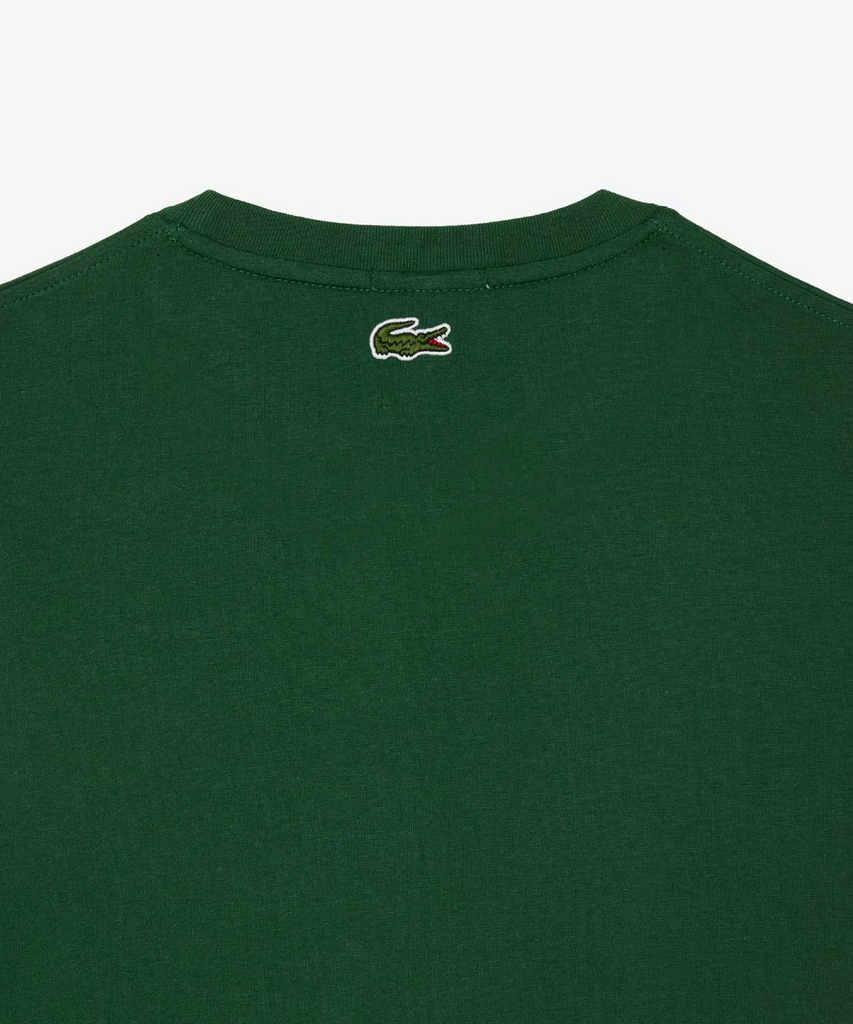 Official Lacoste Core Graphics Heavy Jersey Tee in Green at ShoeGrab