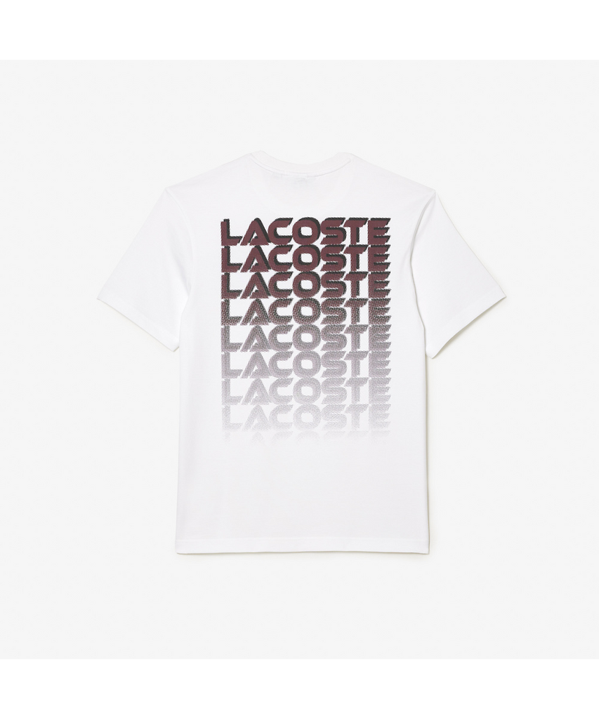 Official Lacoste Active Back Graphic T-shirt (White) at ShoeGrab
