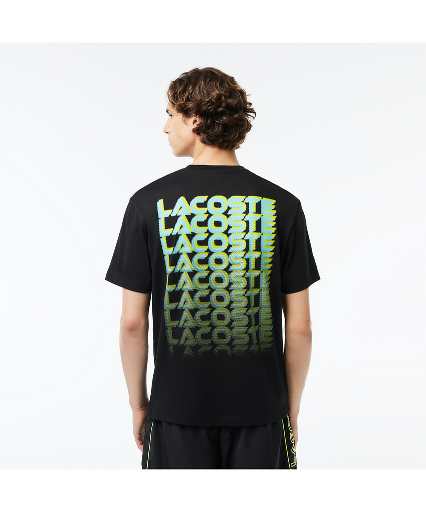 Official Lacoste Active Back Graphic T-Shirt (Black) at ShoeGrab