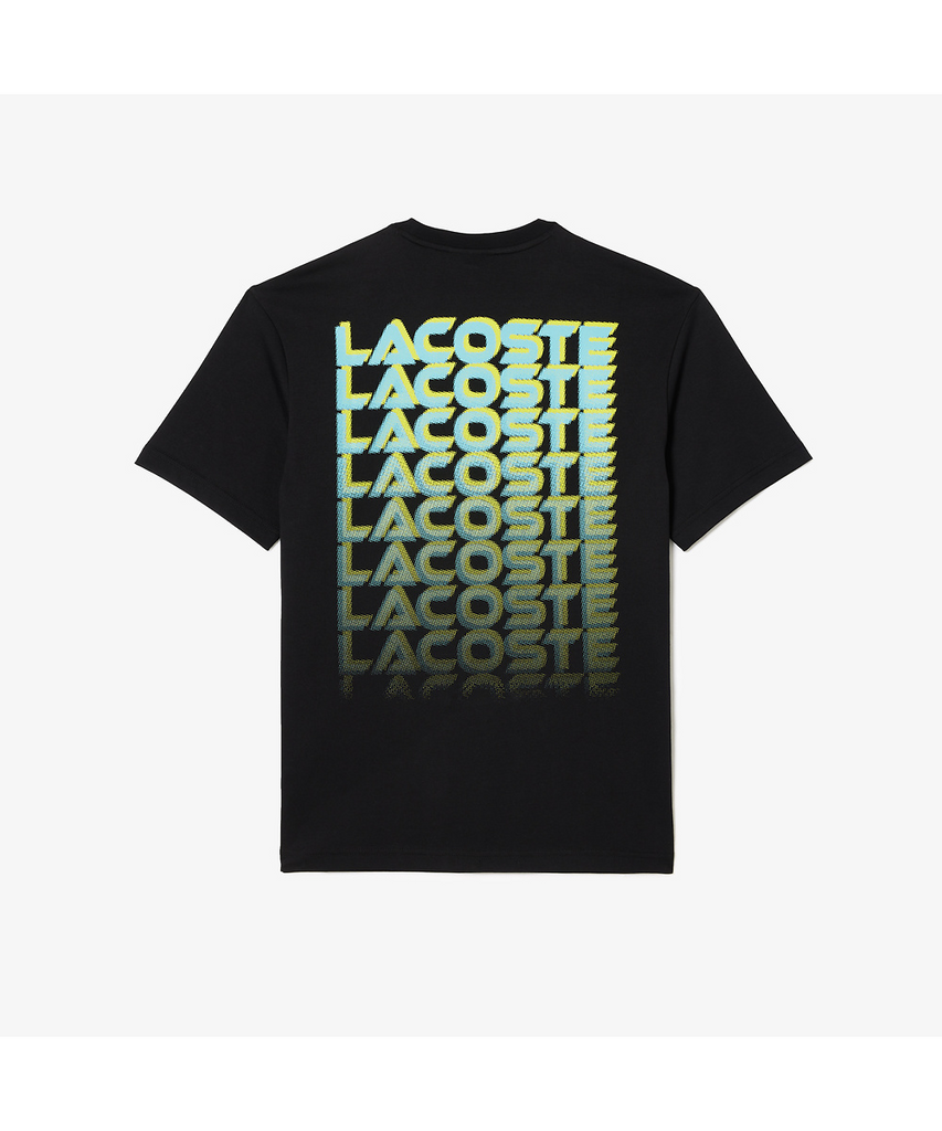 Official Lacoste Active Back Graphic T-Shirt (Black) at ShoeGrab
