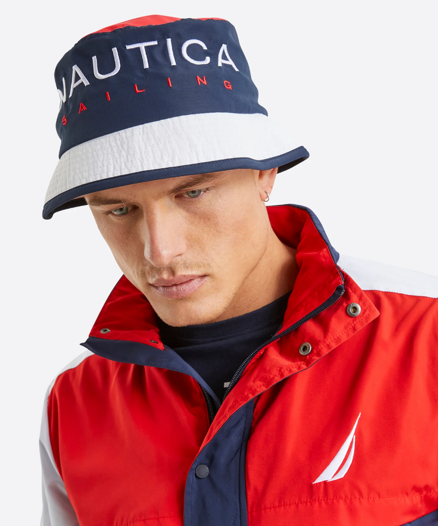 Official Nautica Caspian Bucket Hat in Dark Navy at ShoeGrab