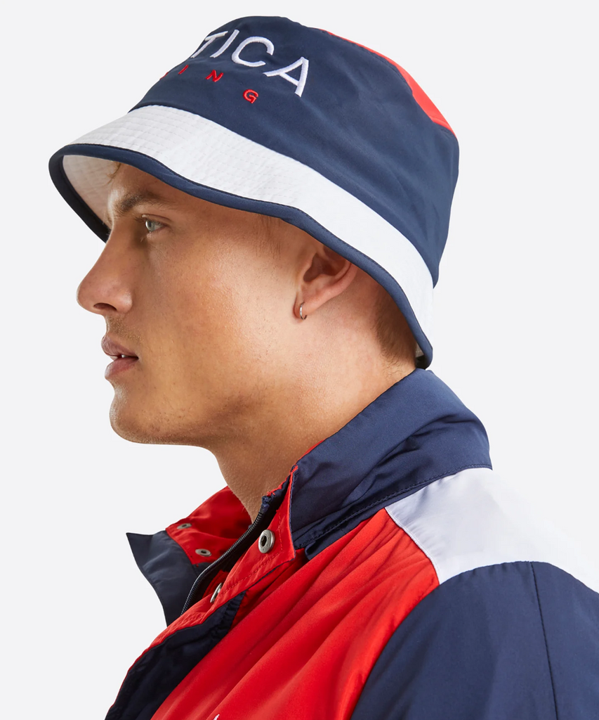 Official Nautica Caspian Bucket Hat in Dark Navy at ShoeGrab