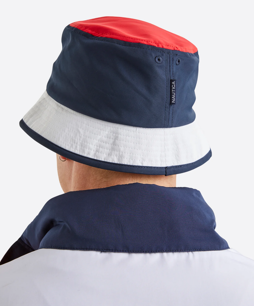 Official Nautica Caspian Bucket Hat in Dark Navy at ShoeGrab