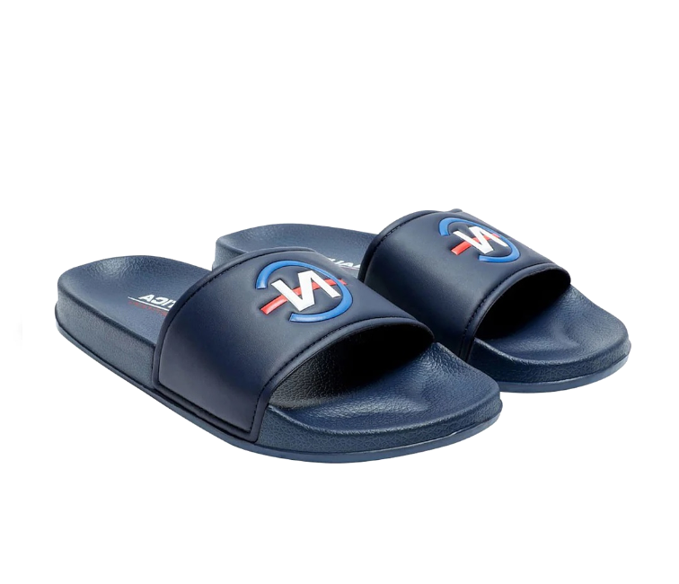 Official Men's Nautica Competition Gadsen Slides in Navy at ShoeGrab