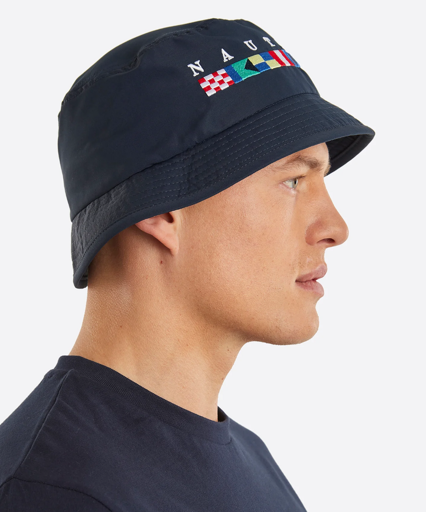 Official Nautica Pacific Bucket Hat in Dark Navy at ShoeGrab