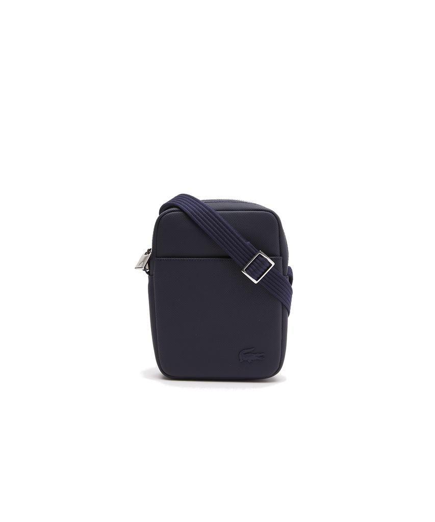 Official Lacoste Classic Slim Vertical Camera Bag in Navy at ShoeGrab