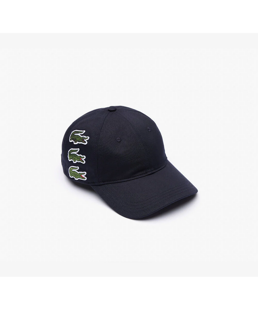 Official Lacoste Iconic Badge Cap in Navy Blue at ShoeGrab