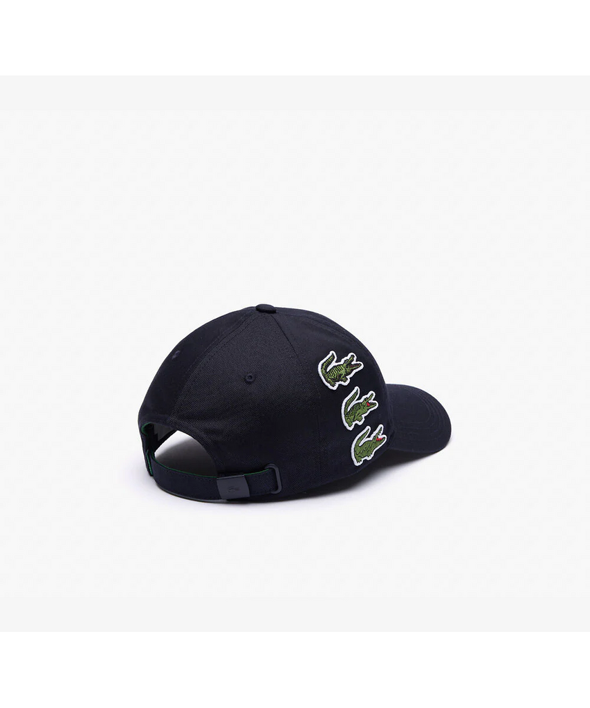 Official Lacoste Iconic Badge Cap in Navy Blue at ShoeGrab