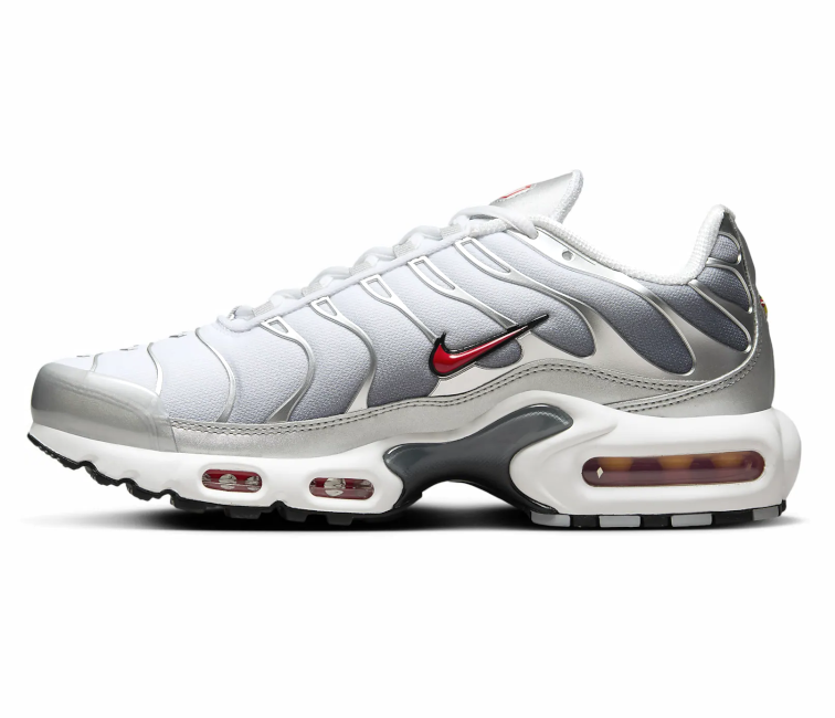 Women's Nike Air Max Plus TN (Silver/Red) – ShoeGrab