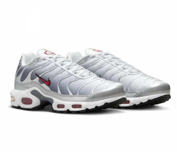 Women's Nike Air Max Plus TN (Silver/Red) – ShoeGrab