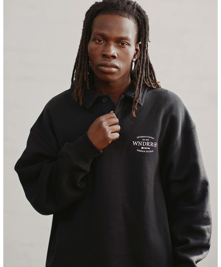 WNDRR Sheriff Rugby Sweat (Black) – ShoeGrab