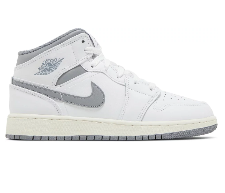 GS Nike Air Jordan 1 Mid (Vintage Grey) – ShoeGrab