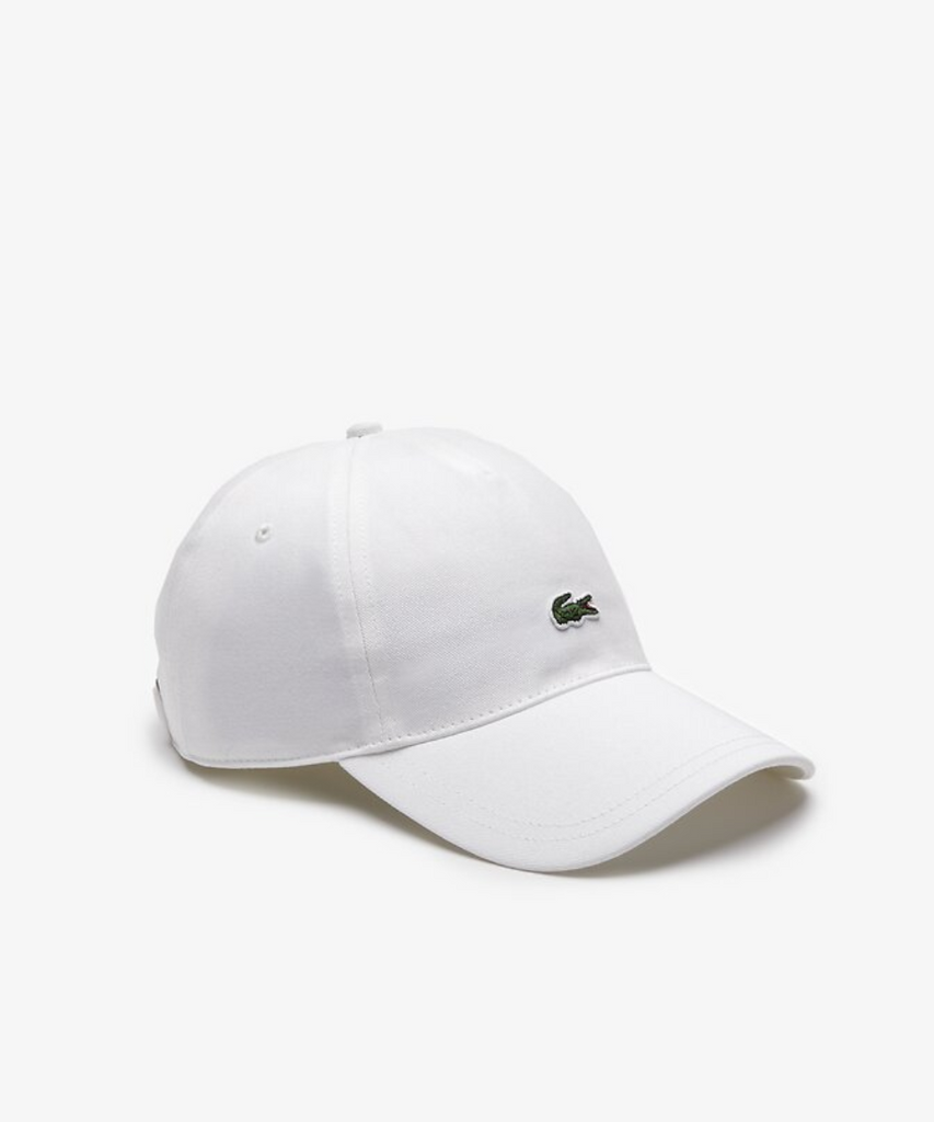 Official Lacoste Basic Centre Croc Cap in White/Silver Buckle at ShoeGrab