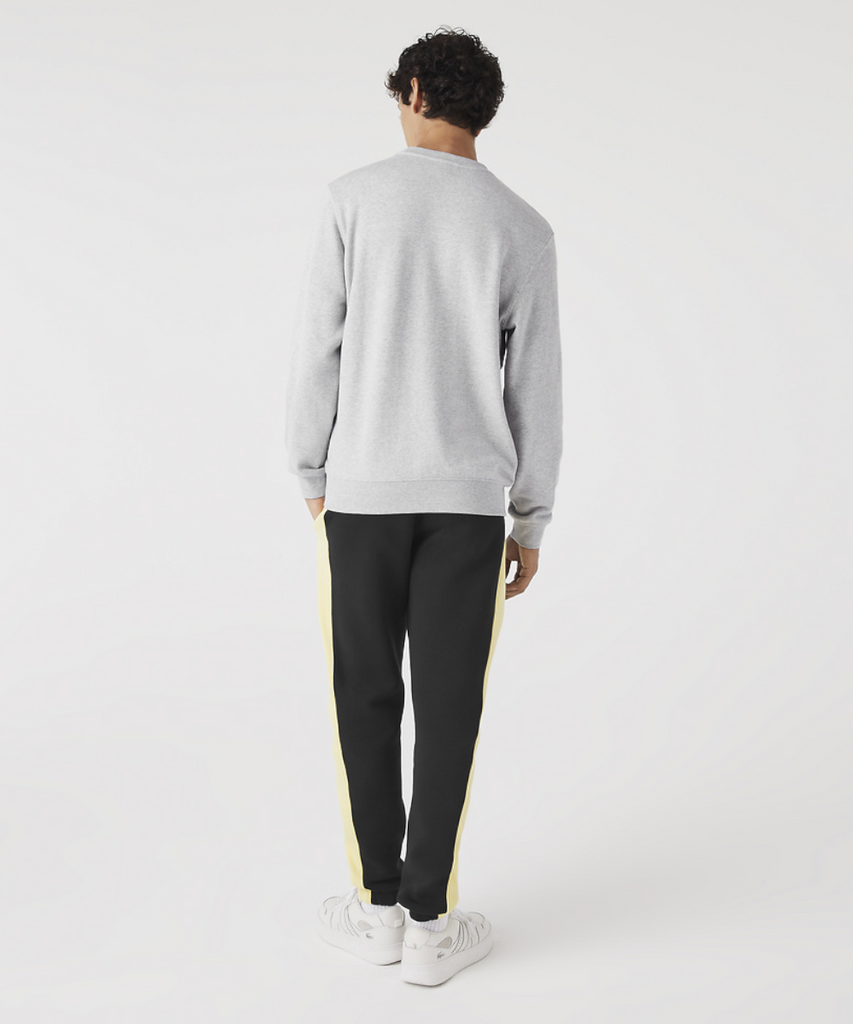 Official Lacoste Graphics Big Croc Logo Sweater in Grey at ShoeGrab