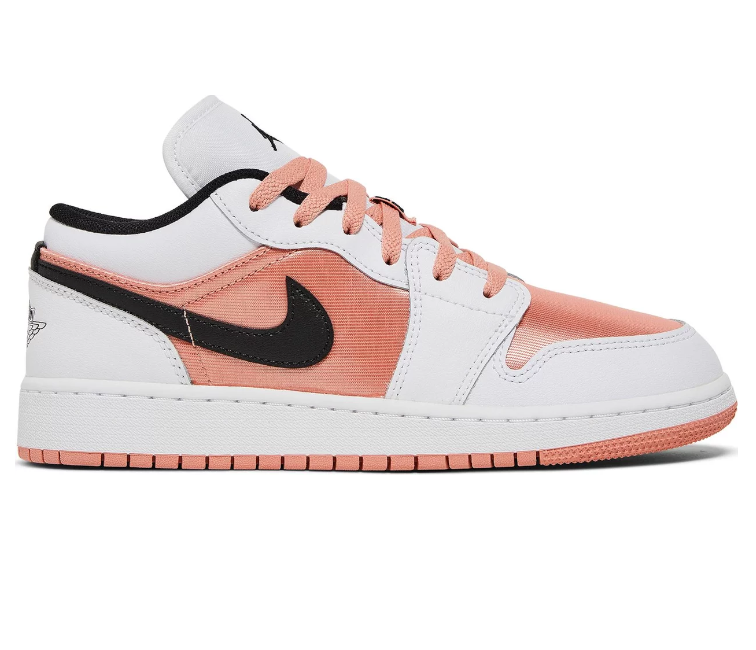 GS Nike Air Jordan 1 Low (White/Peach) at ShoeGrab